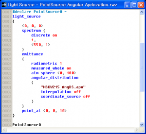 light source angular_distribution Data file format and usage – INSIDEOPTICS